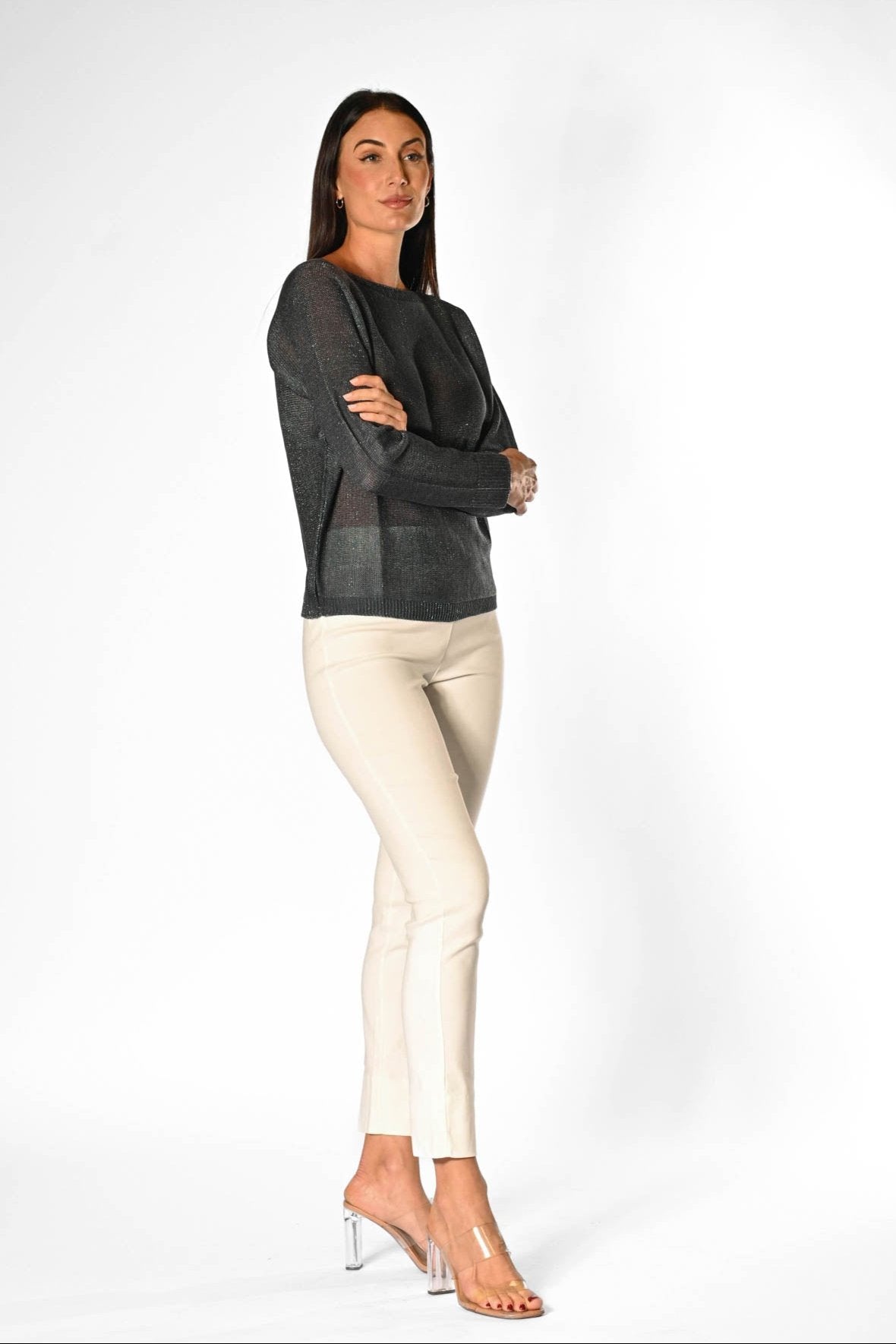 Back Zip Sweater - Navy – jeanpierreklifa.com